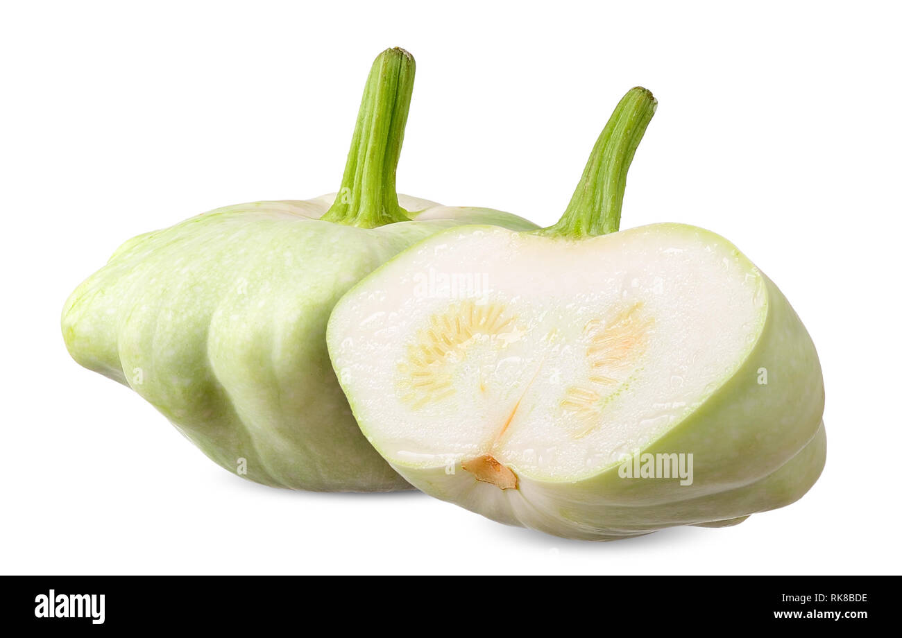 Patty pan squash isolated on white with clipping path Stock Photo - Alamy