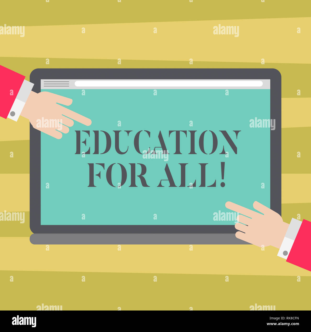 Text sign showing Education For All. Conceptual photo aiming to meet ...