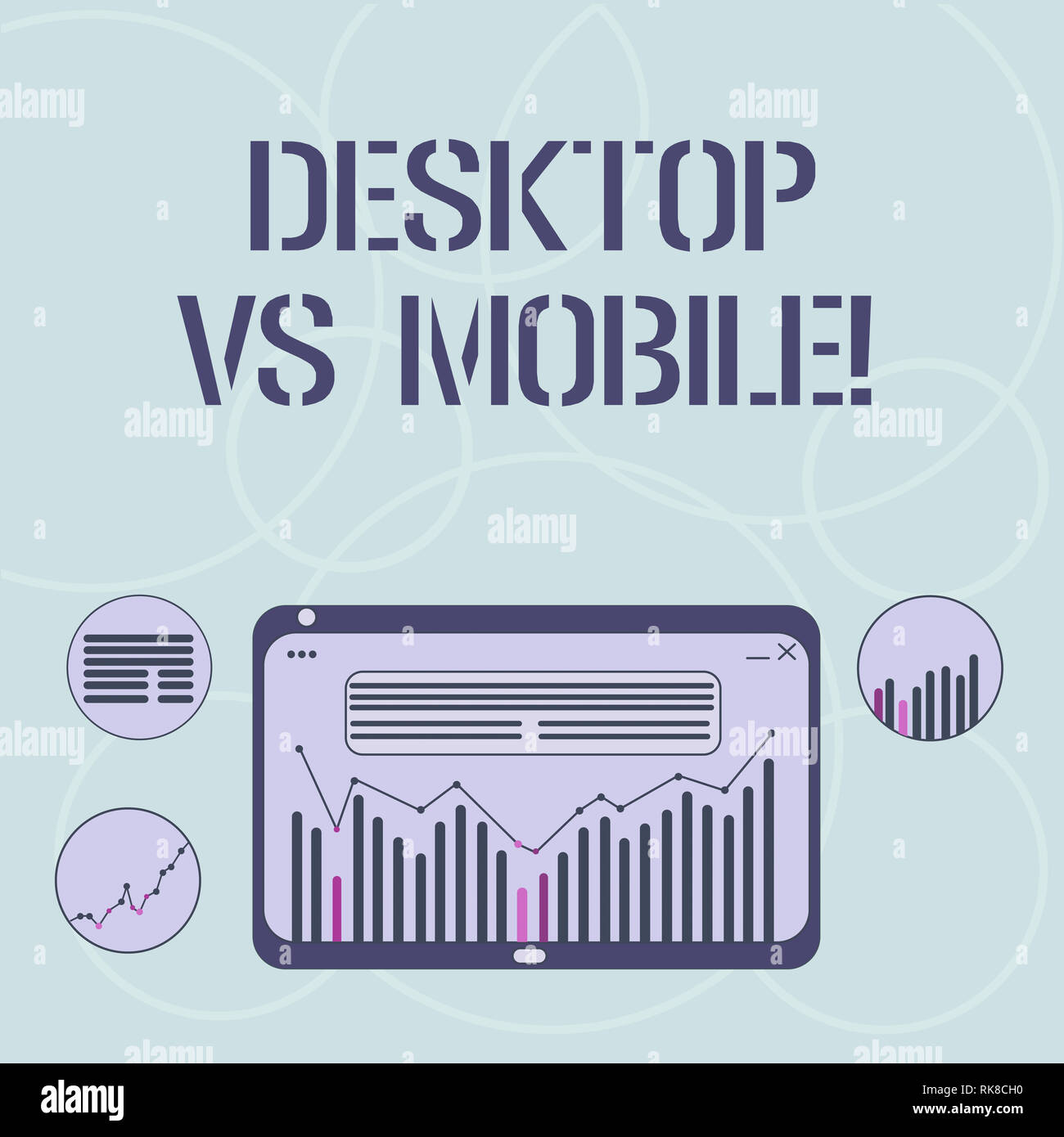 Word writing text Desktop Vs Mobile. Business concept for comparing ...