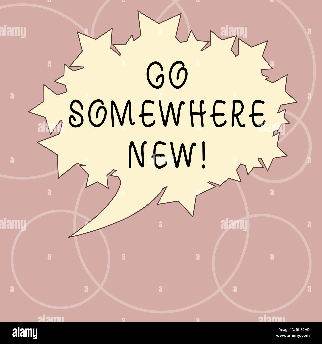 Word writing text Go Somewhere New. Business concept for advising ...