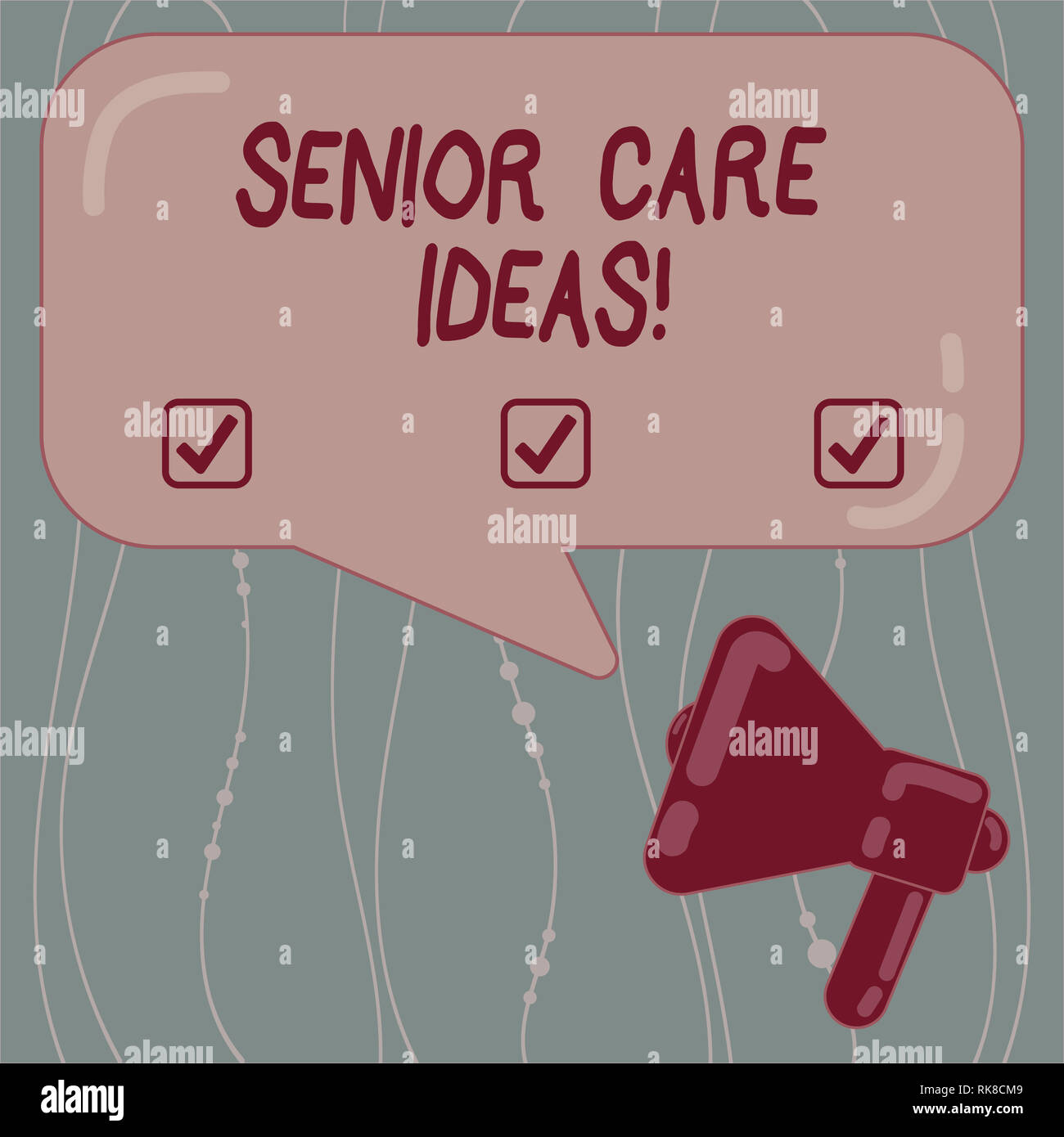 Text sign showing Senior Care Ideas. Conceptual photo encompasses any ...