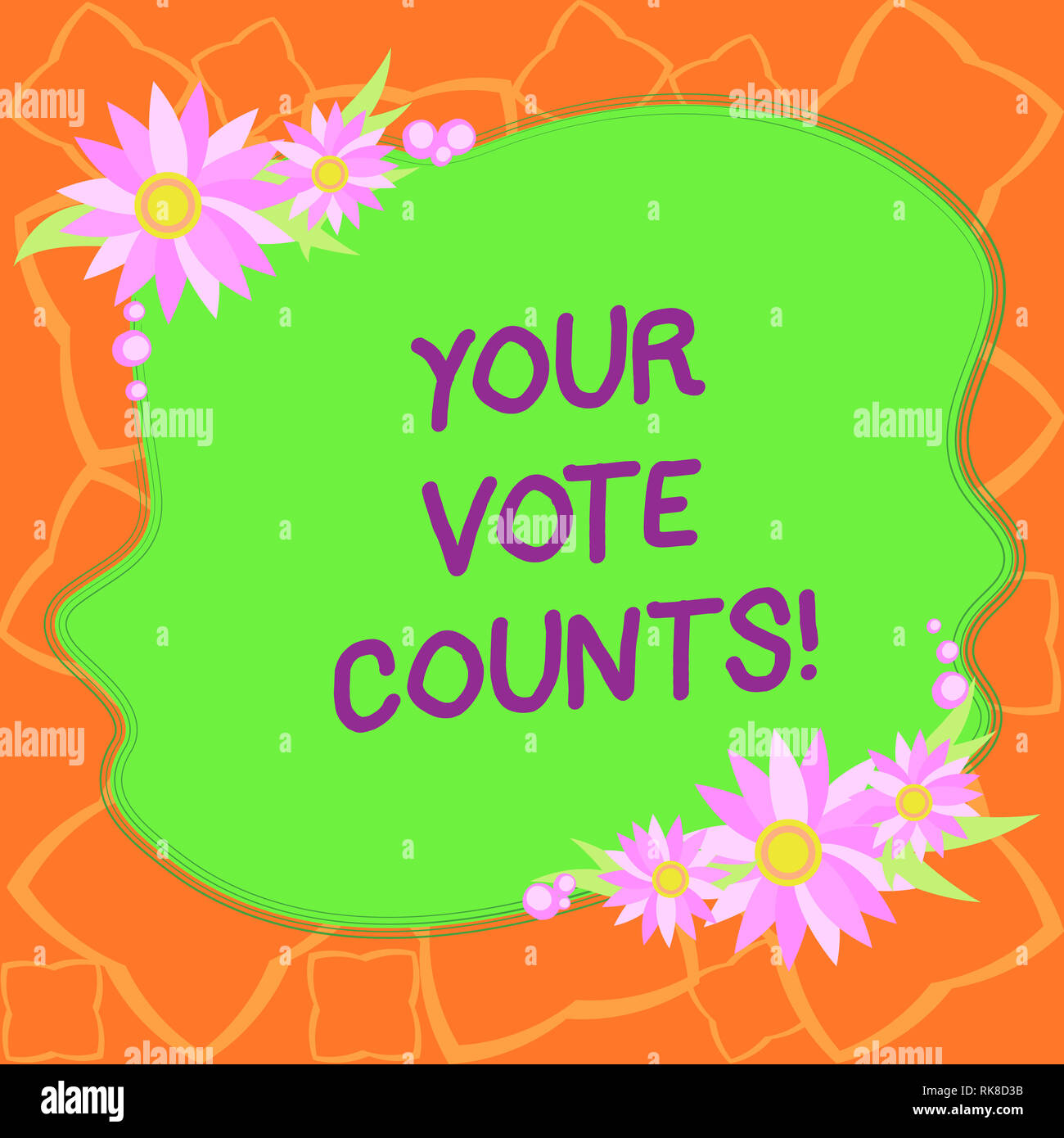 Word writing text Your Vote Counts. Business concept for Make an ...