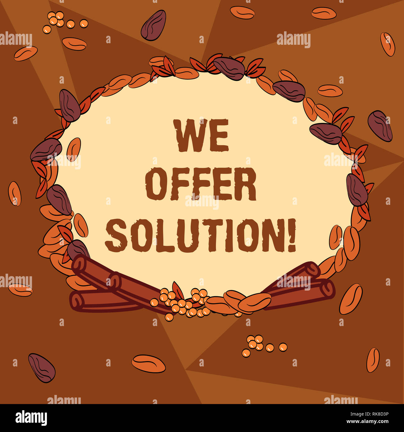 Handwriting text writing We Offer Solution. Concept meaning give means of solving problem or ...