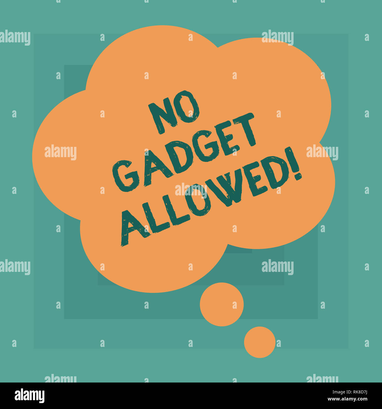 Conceptual hand writing showing No Gadget Allowed. Business photo text ...