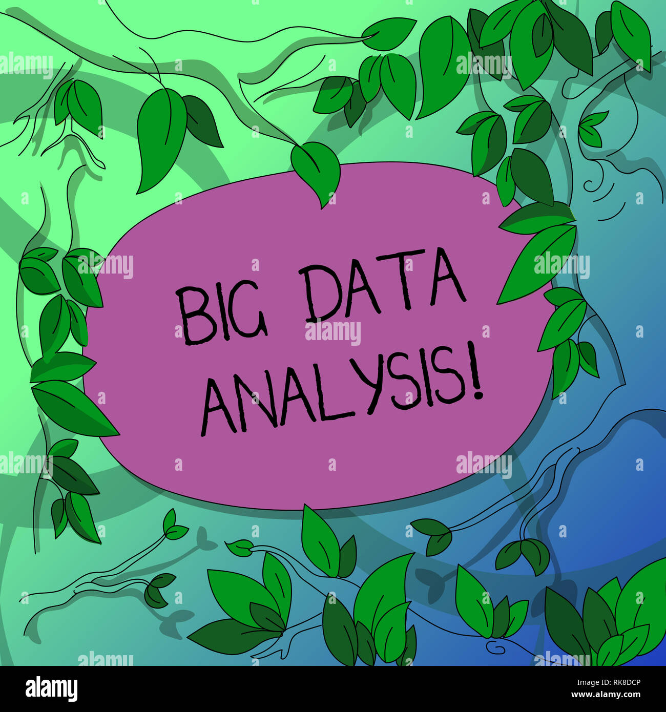 Handwriting text writing Big Data Analysis. Concept meaning complex process of examining large ...