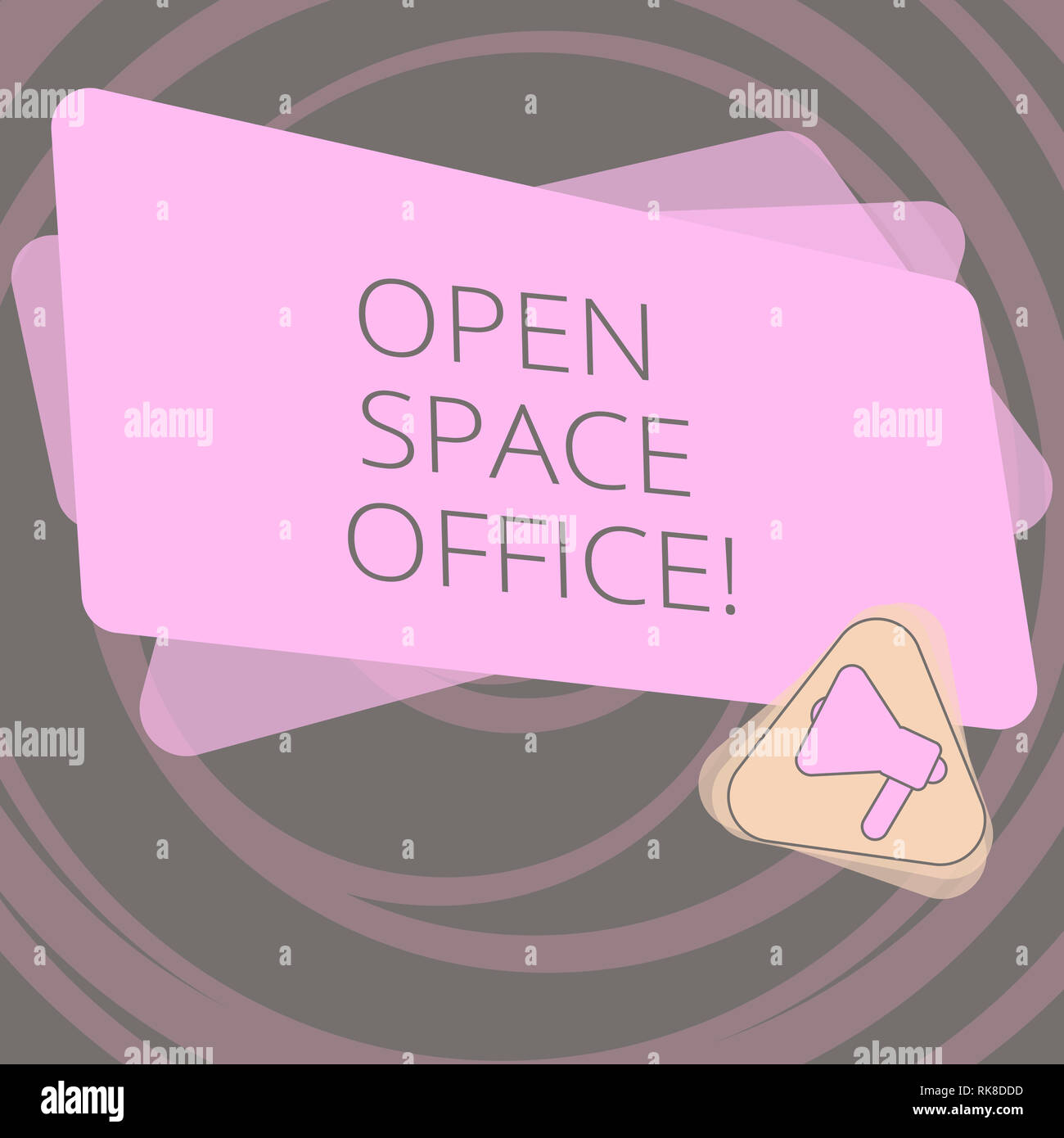 Text sign showing Open Space Office. Conceptual photo minimizes use of ...