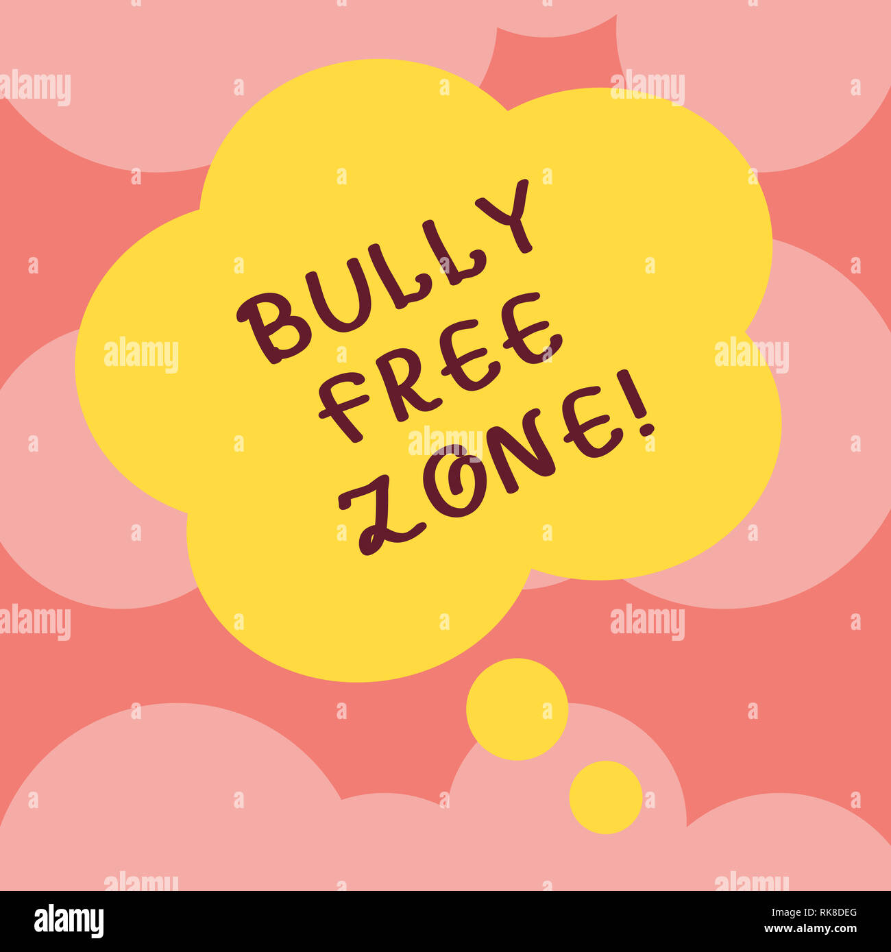 Writing note showing Bully Free Zone. Business photo showcasing Be ...
