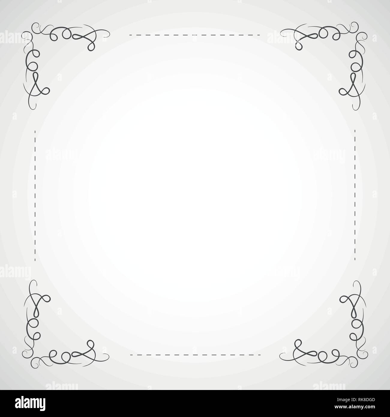 Fancy frame border with decorative ornament. Vector illustration Stock ...