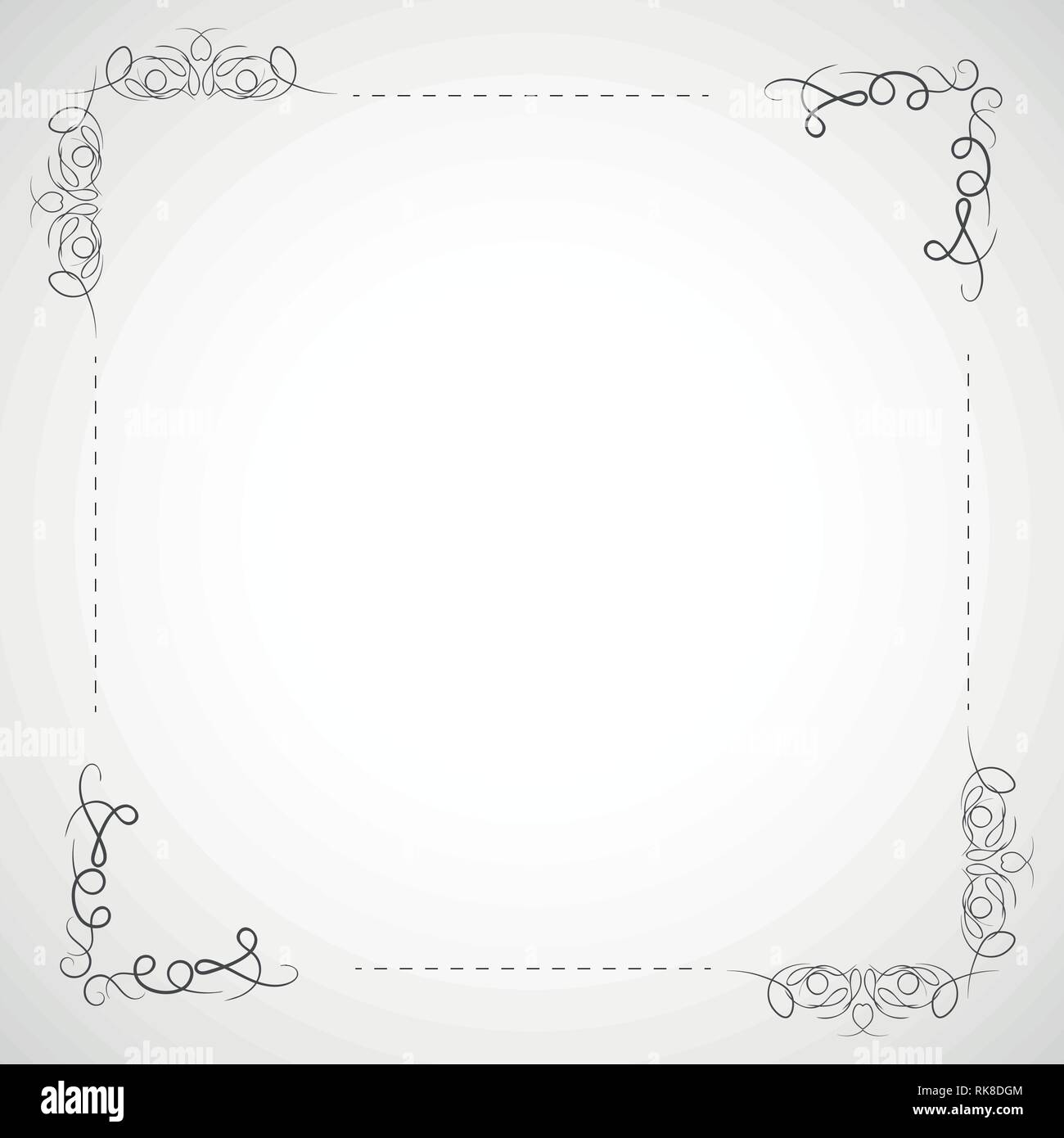 Fancy frame border with decorative ornament. Vector illustration Stock ...