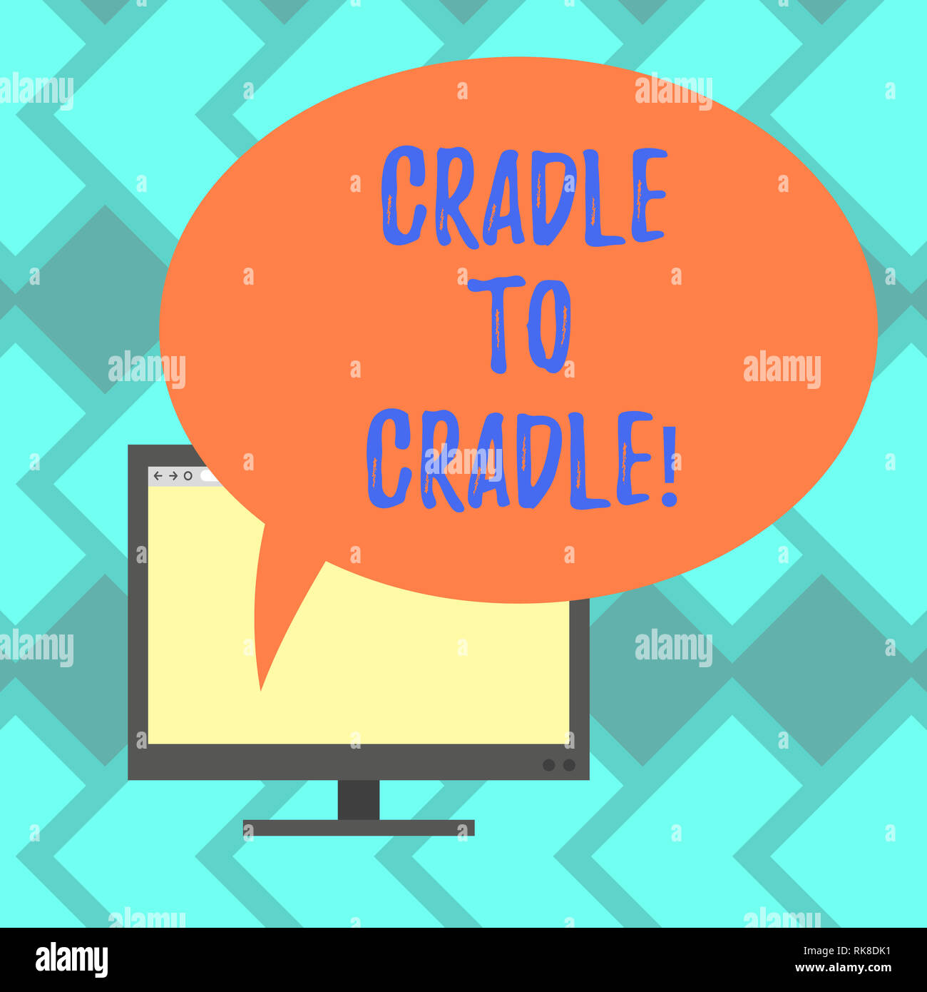 Text sign showing Cradle To Cradle. Conceptual photo biomimetic ...