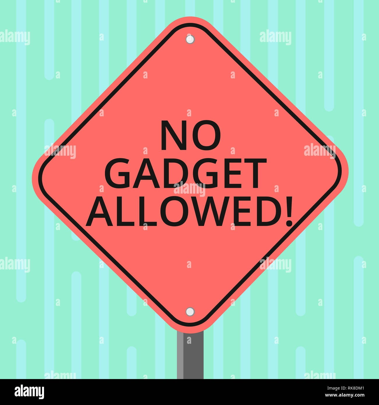 Word writing text No Gadget Allowed. Business concept for do not enter ...