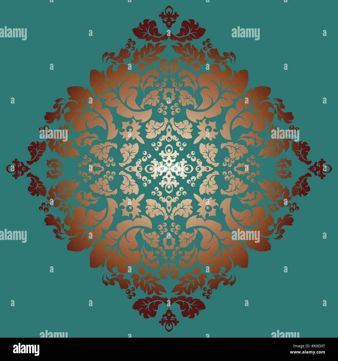 Rococo, baroque element, classic damask, swirls, scrolls, isolated ...