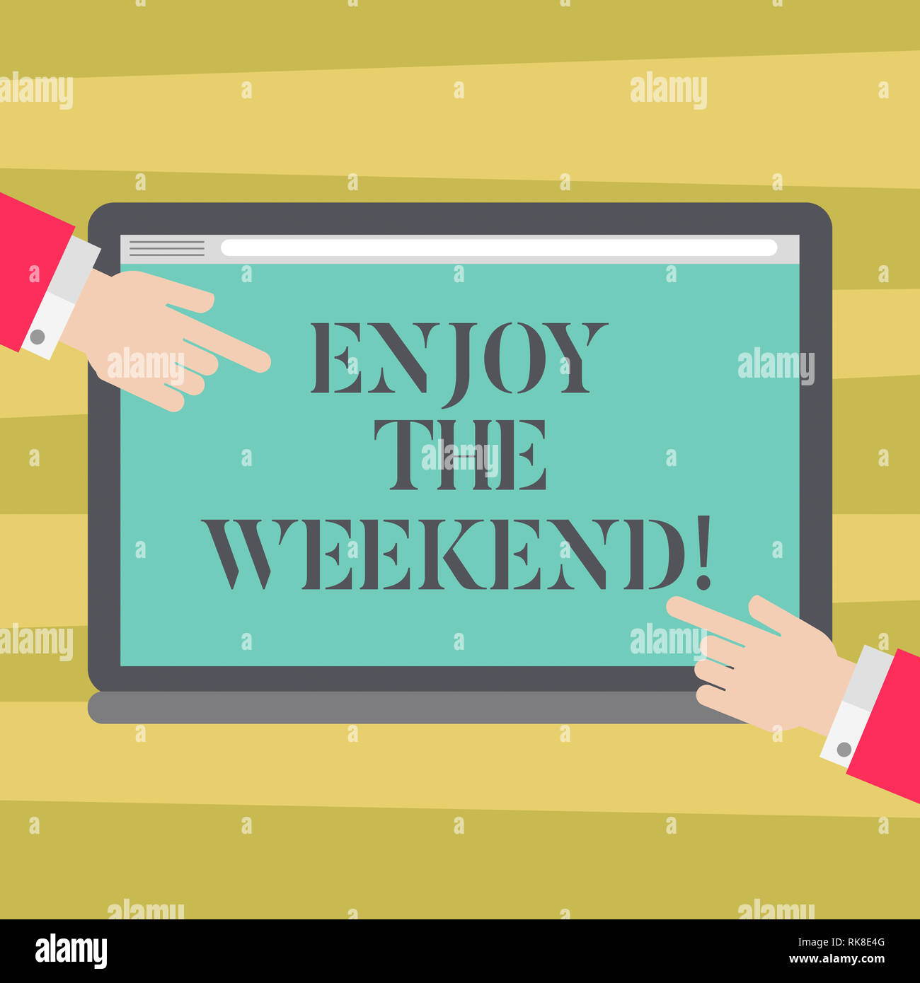 Text sign showing Enjoy The Weekend. Conceptual photo day especially ...