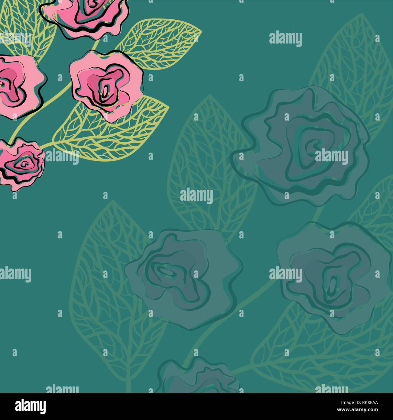 pattern of rose, vector illustration vector eps 10 Stock Vector Image ...