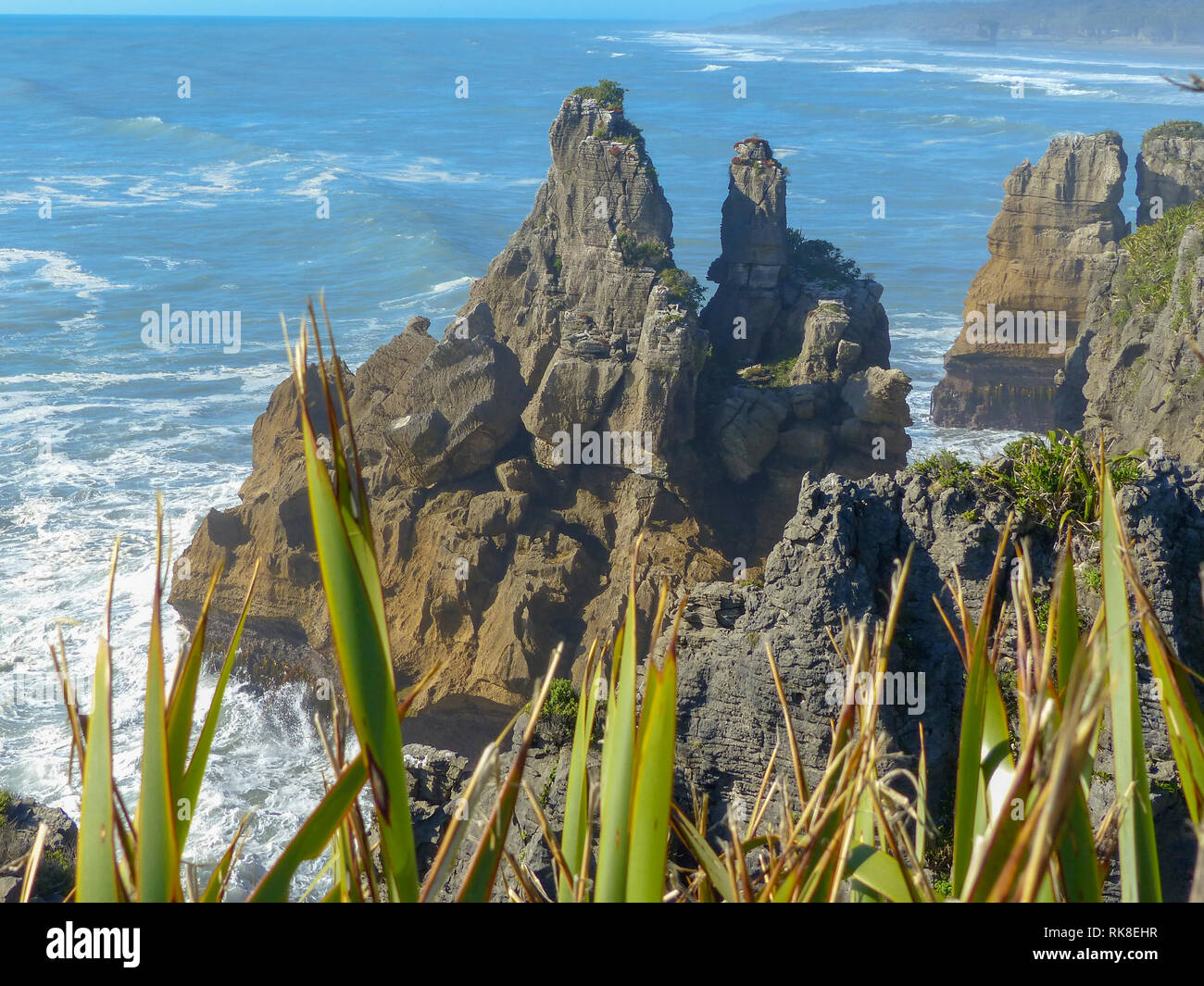 White Limestone Rock Formations And Fine Sandy Beach At Cathedral Cove ...