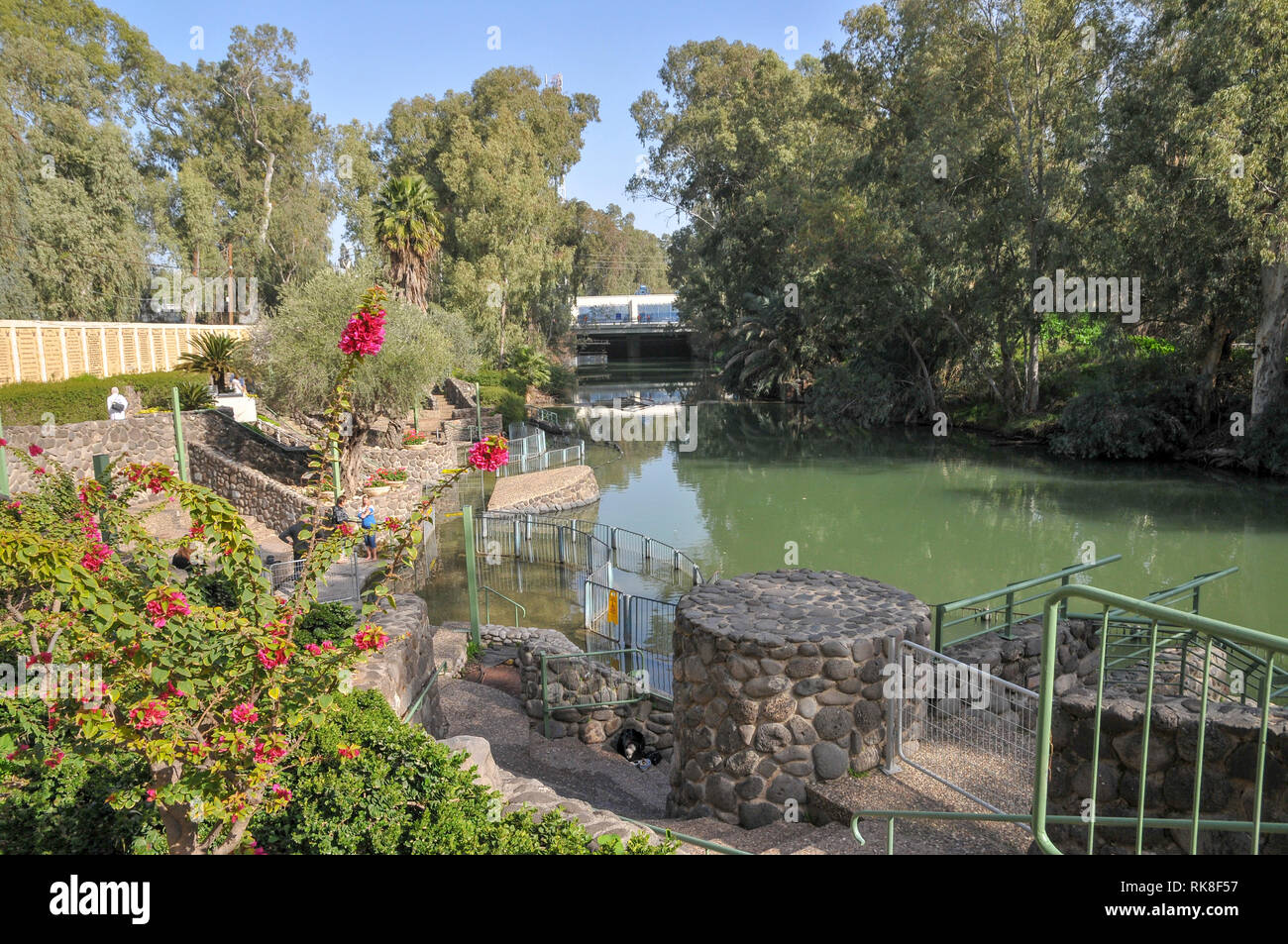 The Lower Jordan River (or Southern Jordan River) as seen from the ...