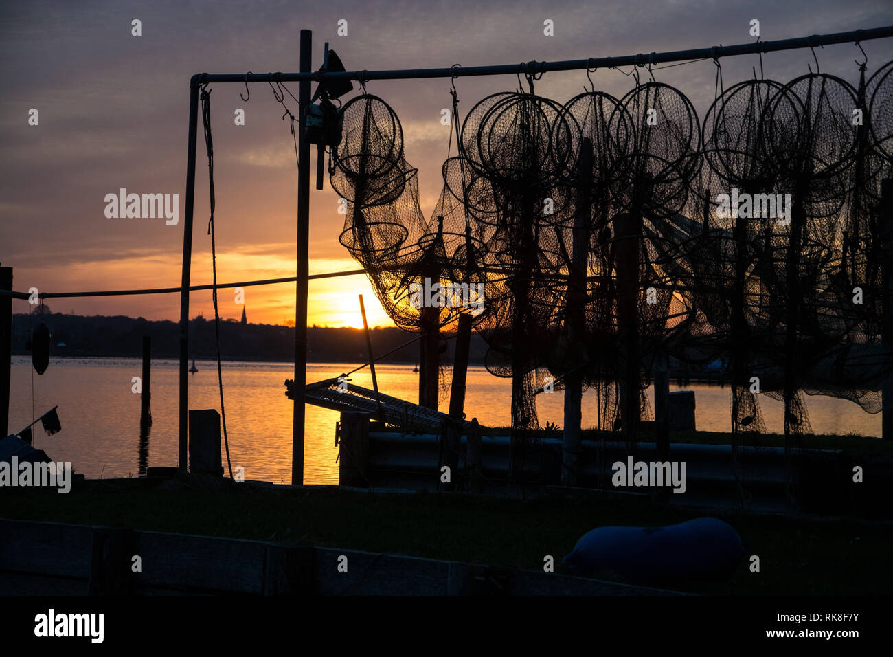 A fish trap is a stationary trap used for fishing Stock Photo - Alamy