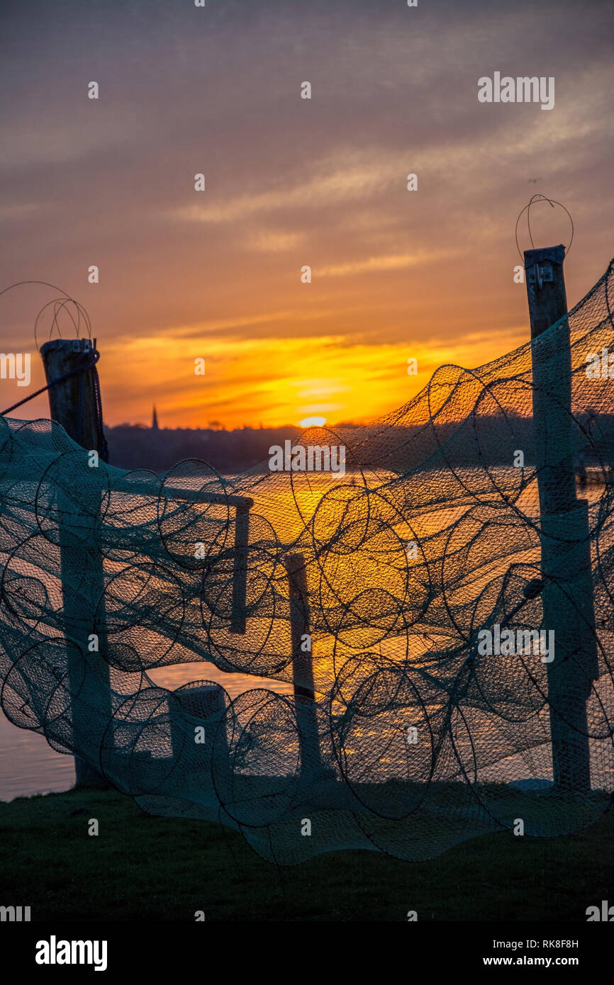 A fish trap is a stationary trap used for fishing Stock Photo - Alamy