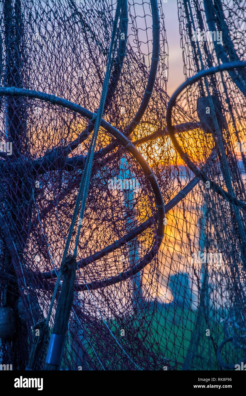 A fish trap is a stationary trap used for fishing Stock Photo - Alamy