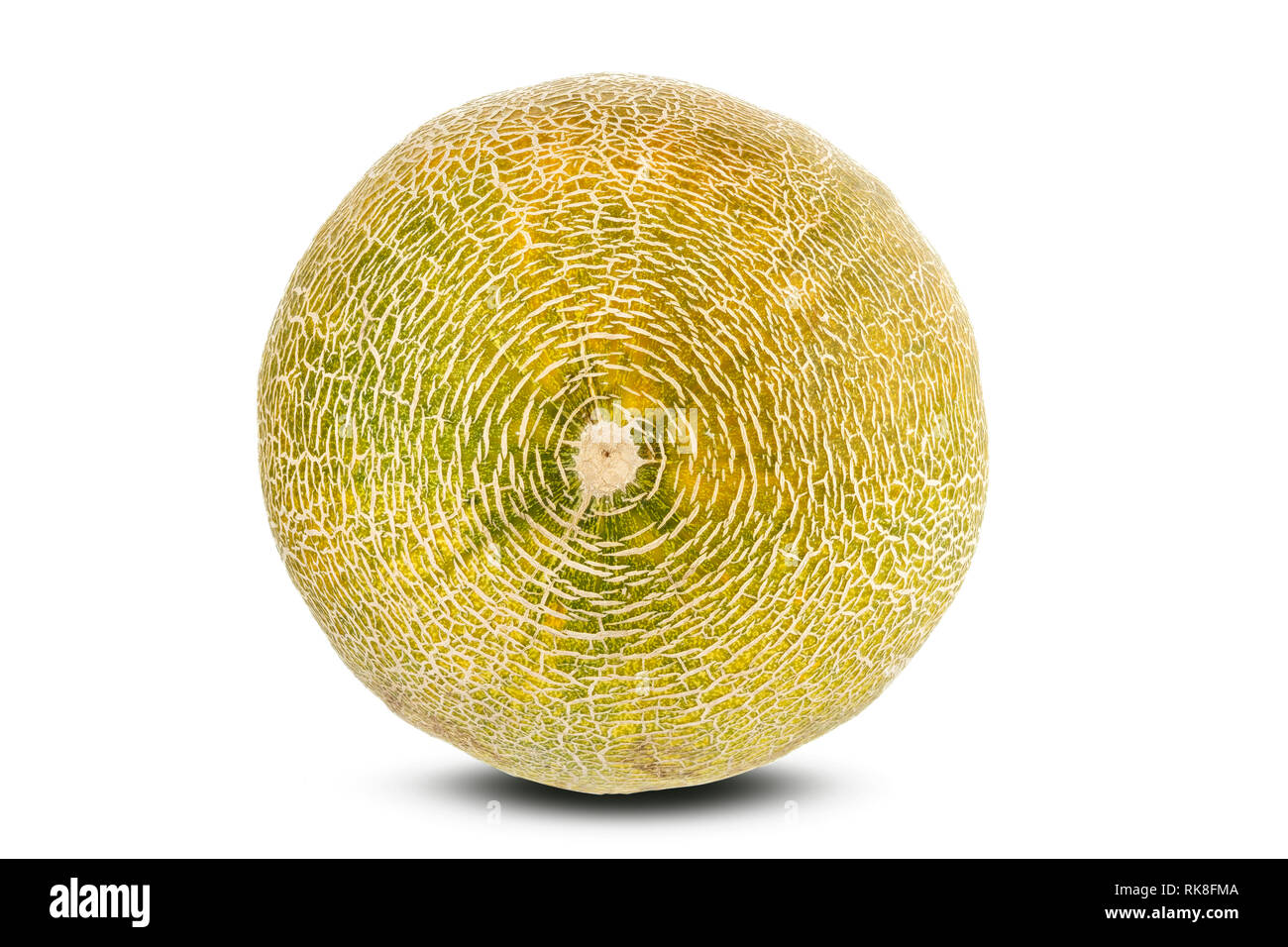 whole melon isolated on white background. clipping path. space for text ...