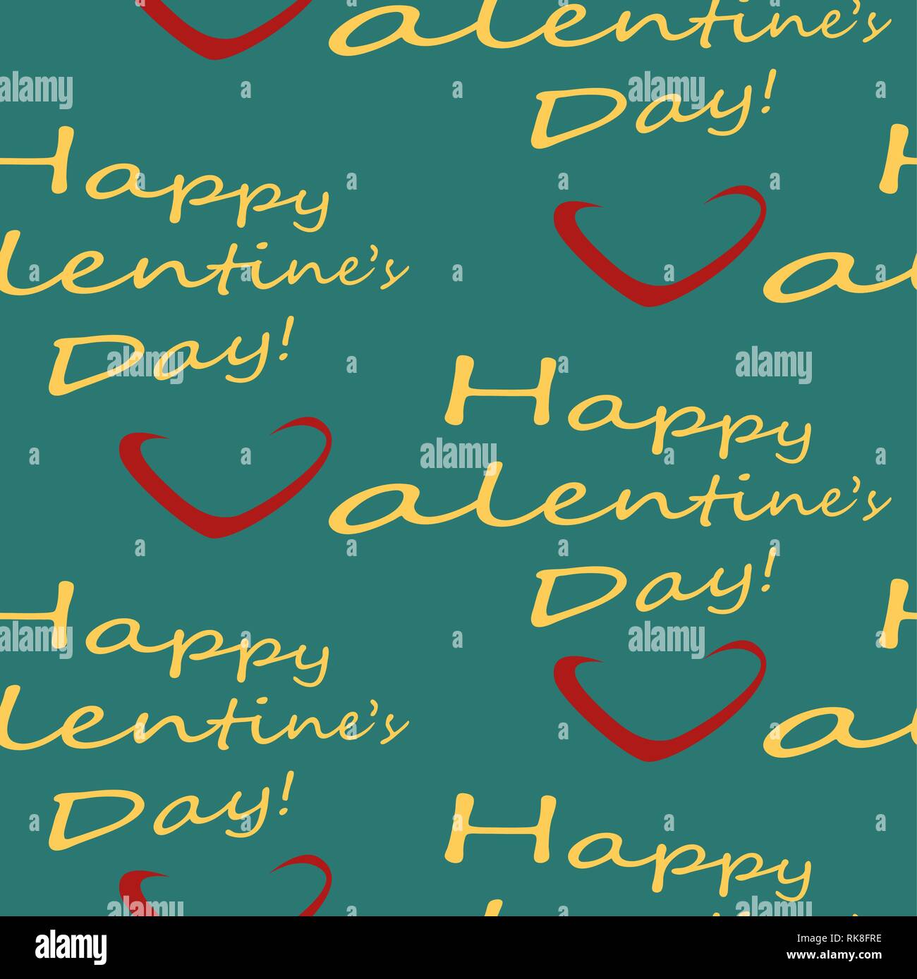 Valentine's Day seamless pattern with congratulatory inscriptions and ...
