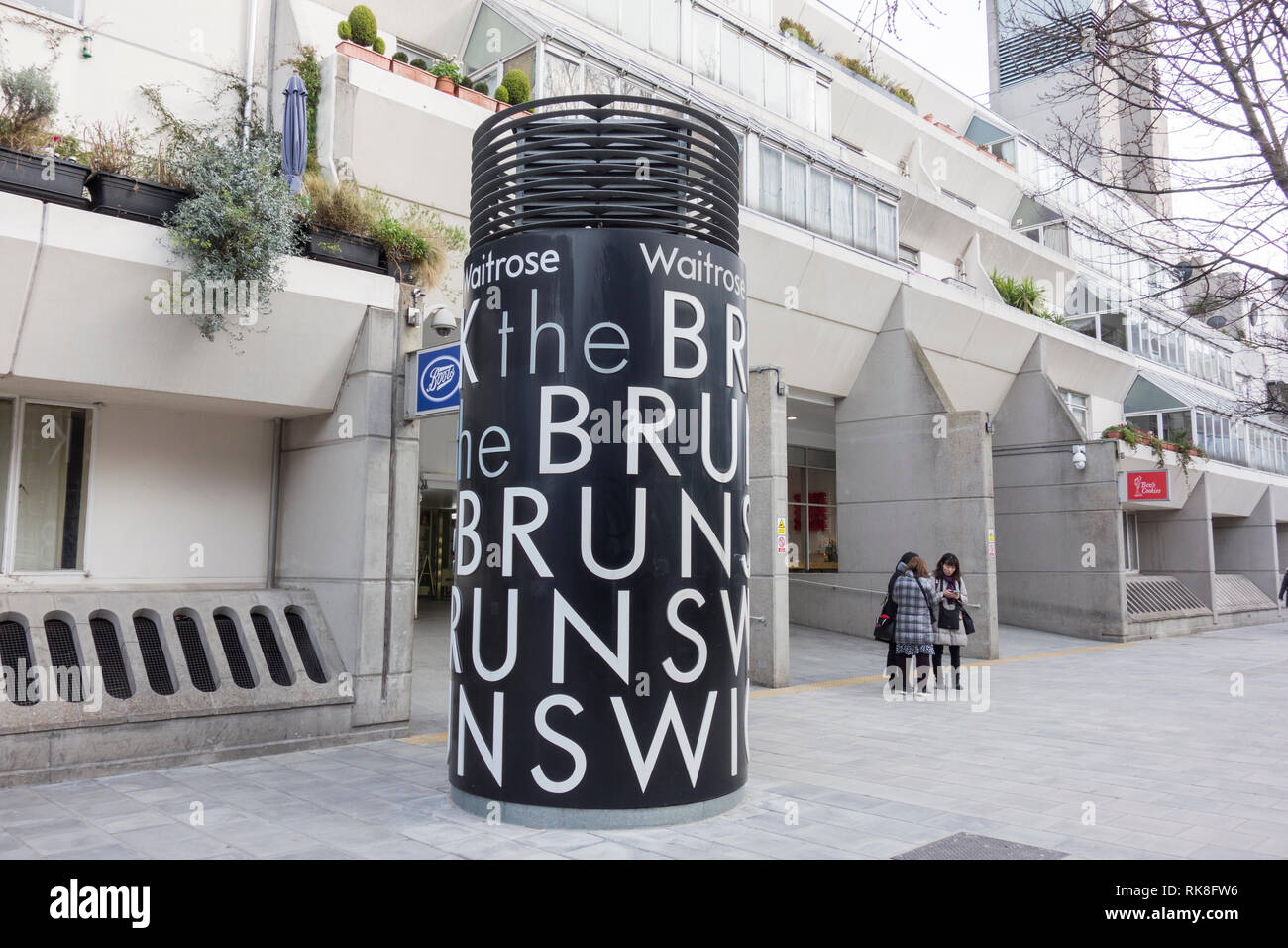 Entrance to the Brunswick Centre on Marchmont Street, London, UK Stock ...