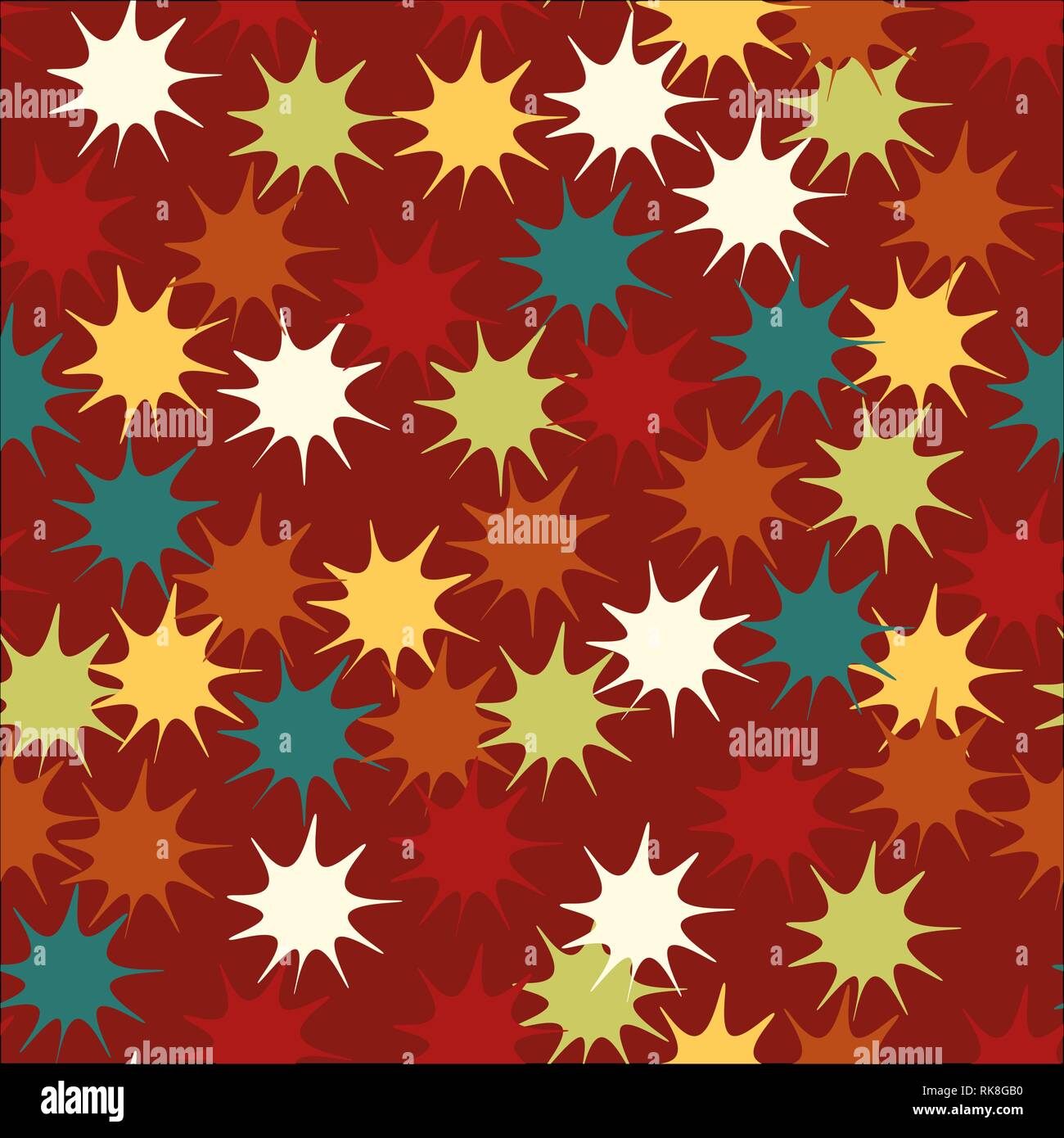 Vector Seamless Colorful Overlapping Color Star Pattern Background ...