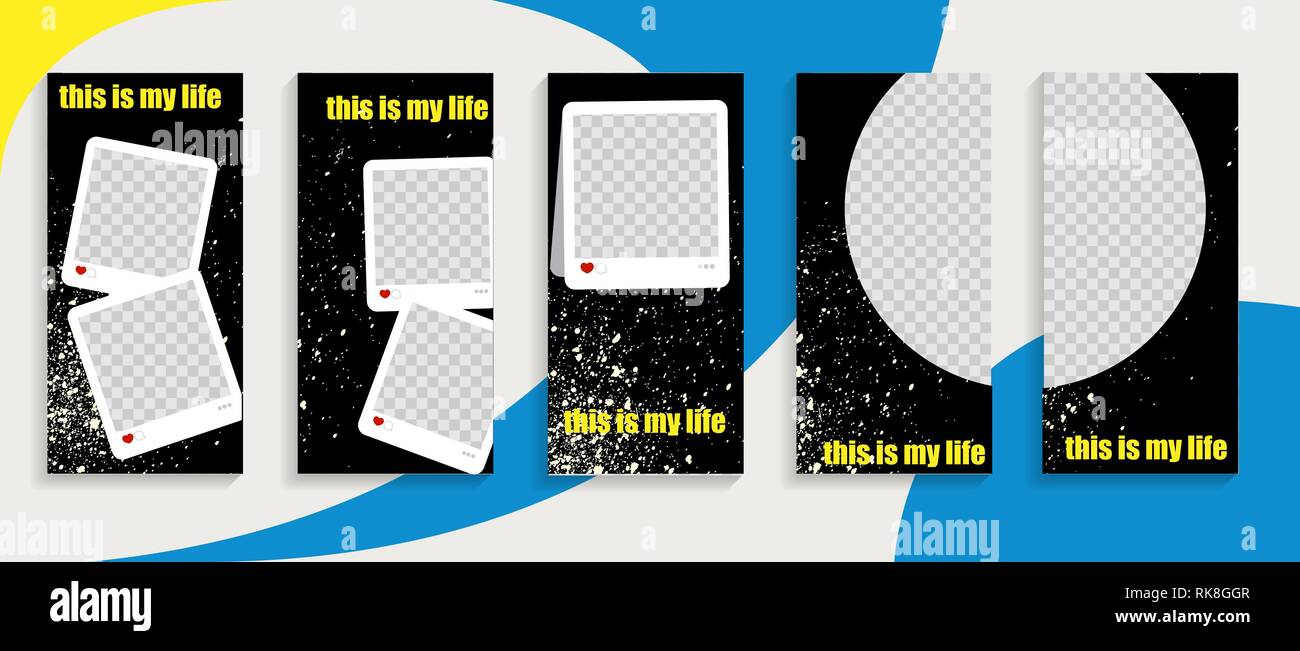 Editable trendy template for social networks. Vector illustration for ...