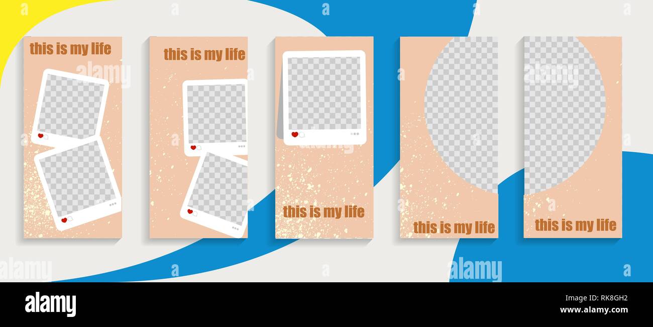 Editable Stories template. Streaming Vector eps 10 Stock Vector Image ...