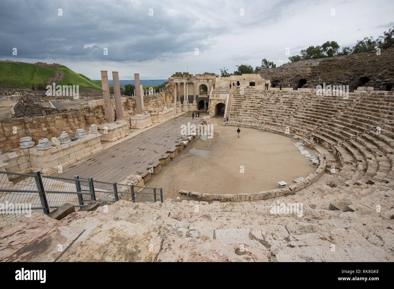 Theater at Ruines of the old city of Bet She An, Israel Stock Photo - Alamy