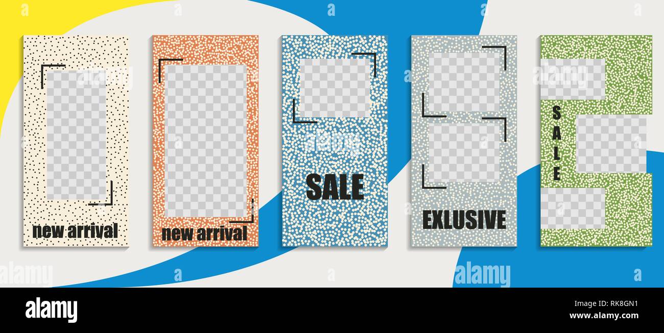 Editable trendy template for social networks. Vector illustration for ...