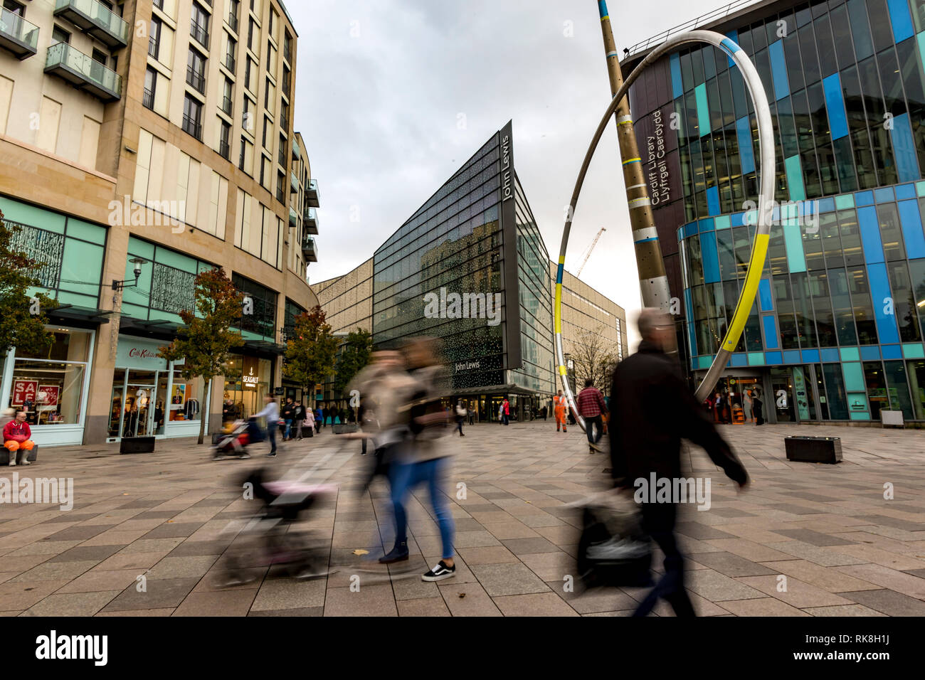 Cardiff City Centre Stock Photo - Alamy