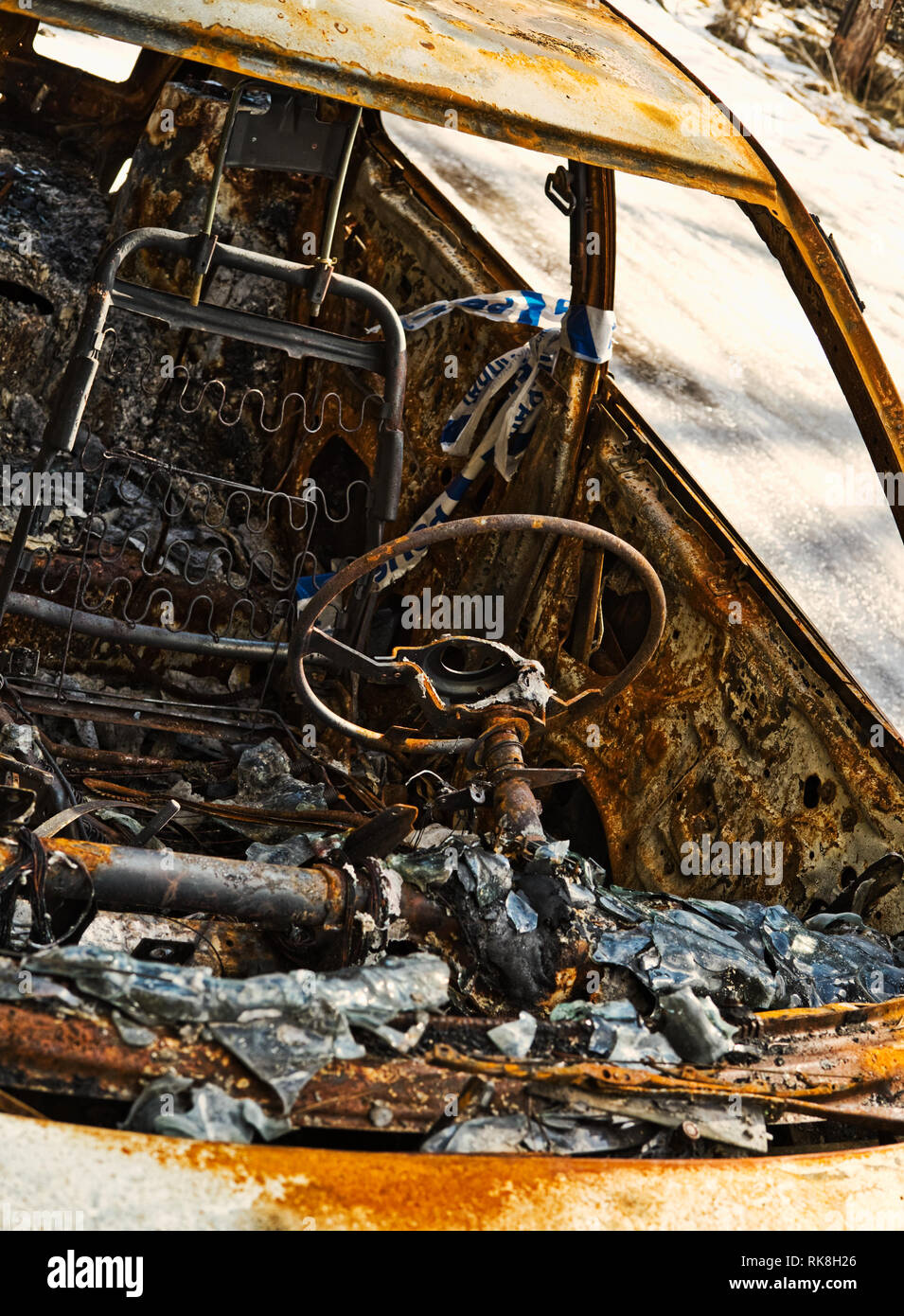 Wrecked car interior hi-res stock photography and images - Alamy