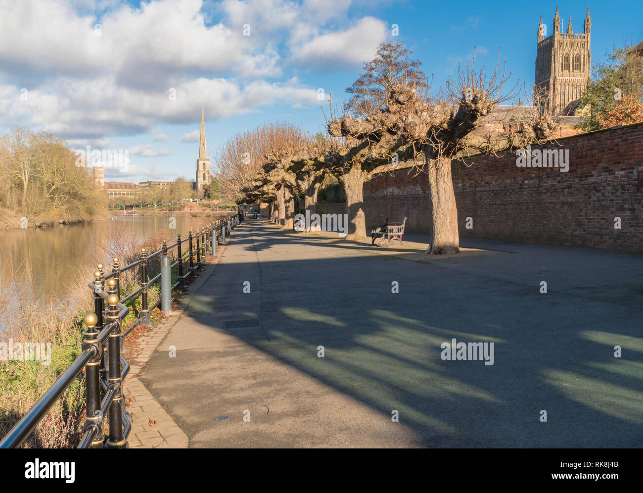 Cathedral and spire of St Andrews Garden of Remembrance along the ...