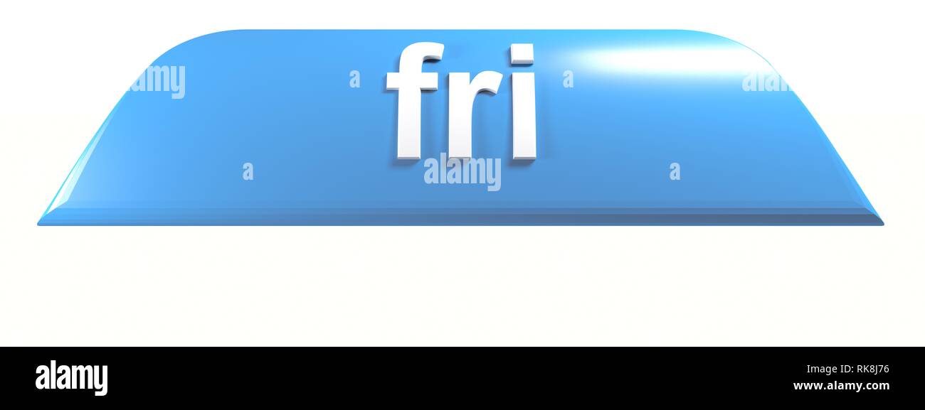 Blue tab for Friday - 3D rendering illustration Stock Photo - Alamy