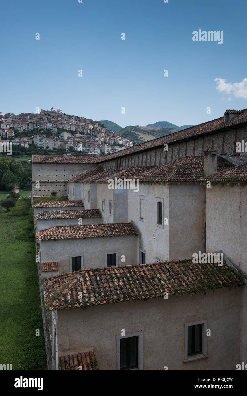 The Certosa of San Lorenzo, in Padula, Italy. It is a large Carthusian ...