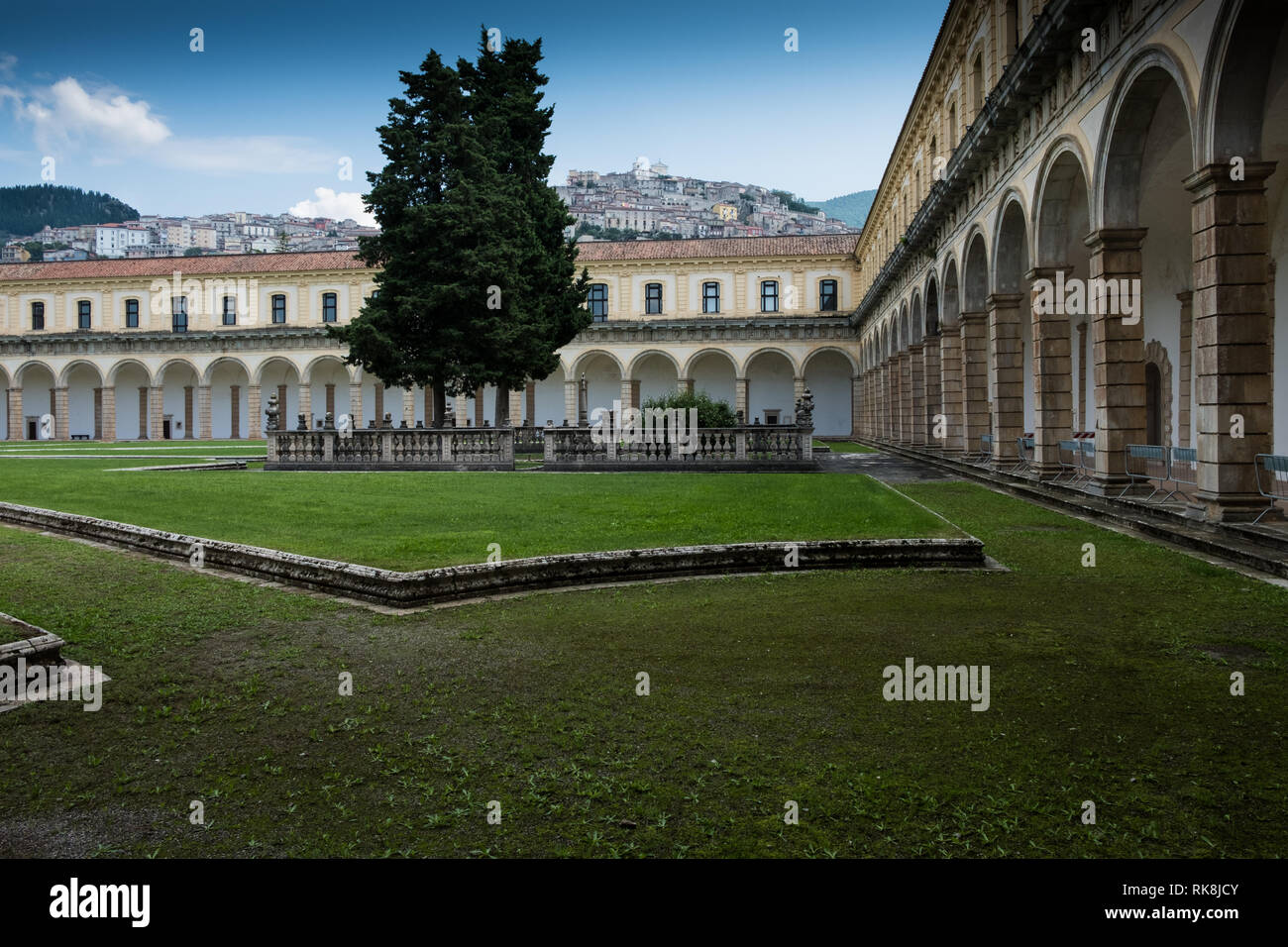 The Certosa of San Lorenzo, in Padula, Italy. It is a large Carthusian ...