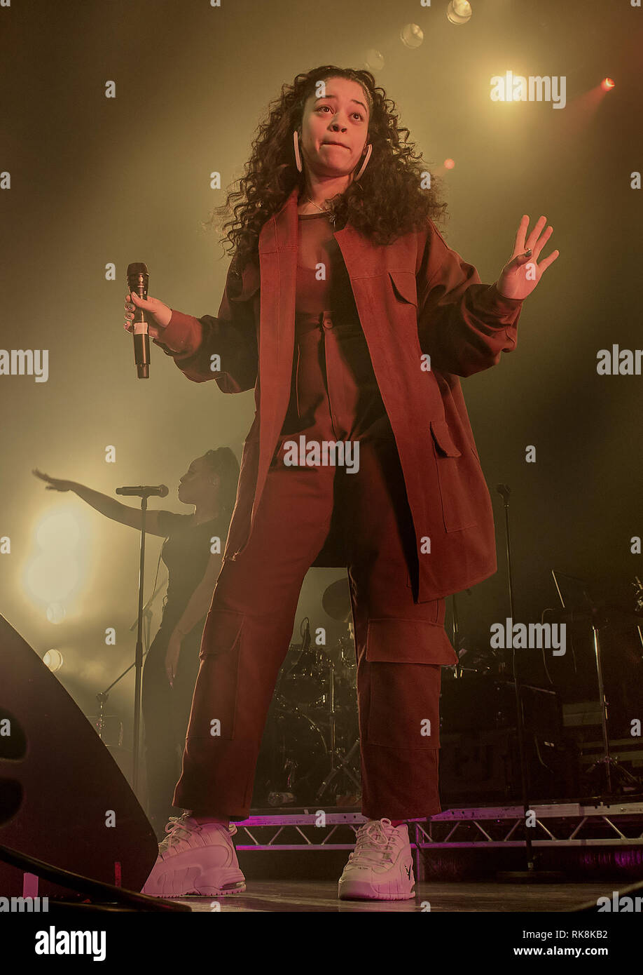 Ella Mai performing at Manchester O2 Ritz Featuring: Ella Mai Where ...