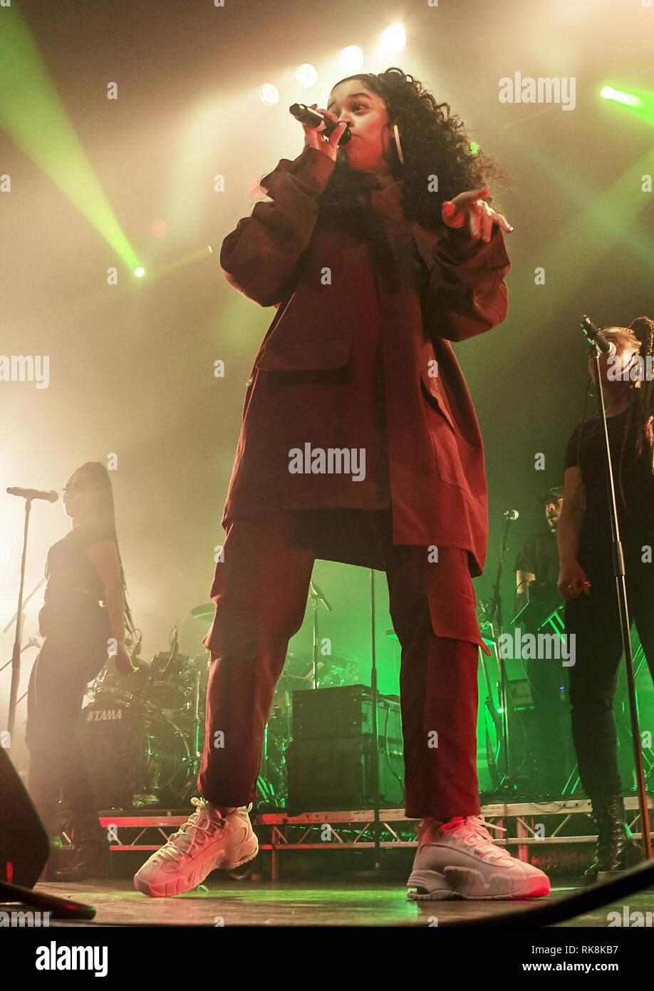 Ella Mai performing at Manchester O2 Ritz Featuring: Ella Mai Where ...