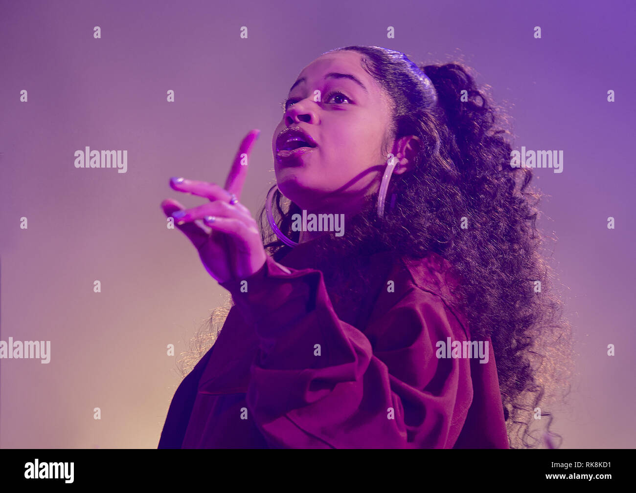 Ella Mai performing at Manchester O2 Ritz Featuring: Ella Mai Where ...