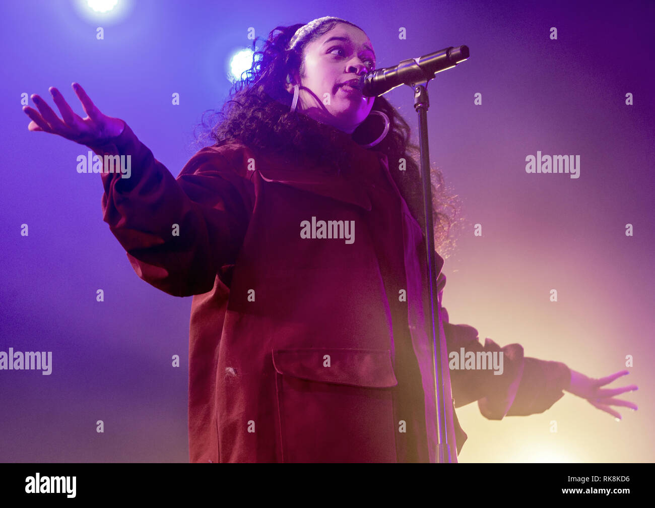 Ella Mai performing at Manchester O2 Ritz Featuring: Ella Mai Where ...