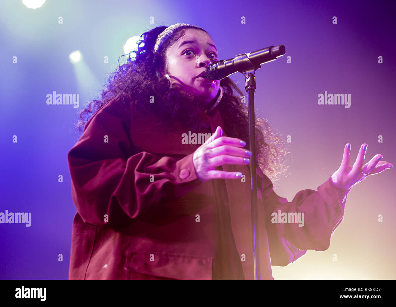 Ella Mai performing at Manchester O2 Ritz Featuring: Ella Mai Where ...