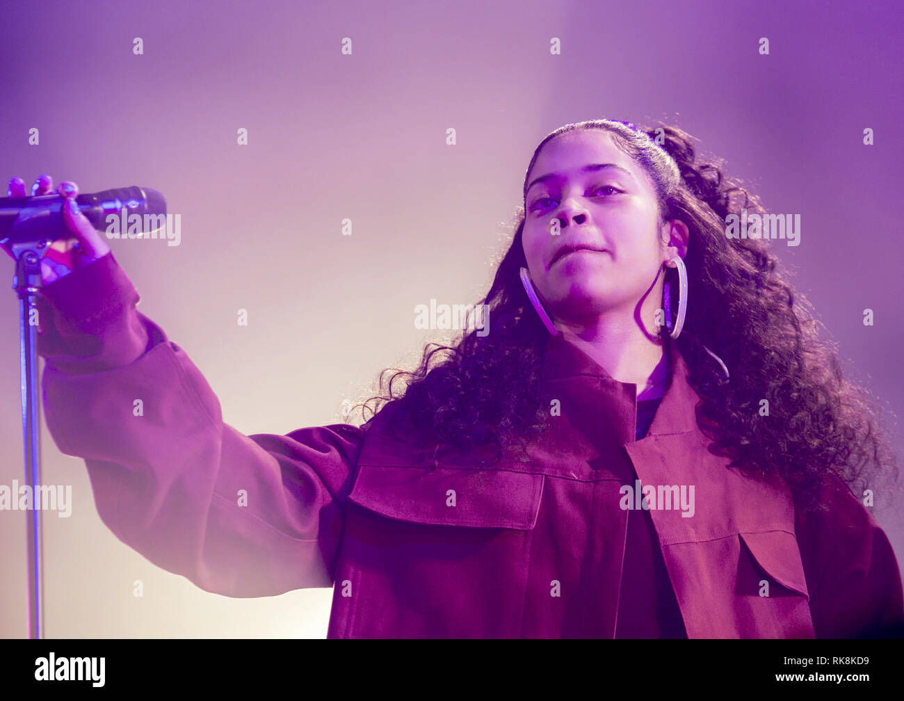 Ella Mai performing at Manchester O2 Ritz Featuring: Ella Mai Where ...