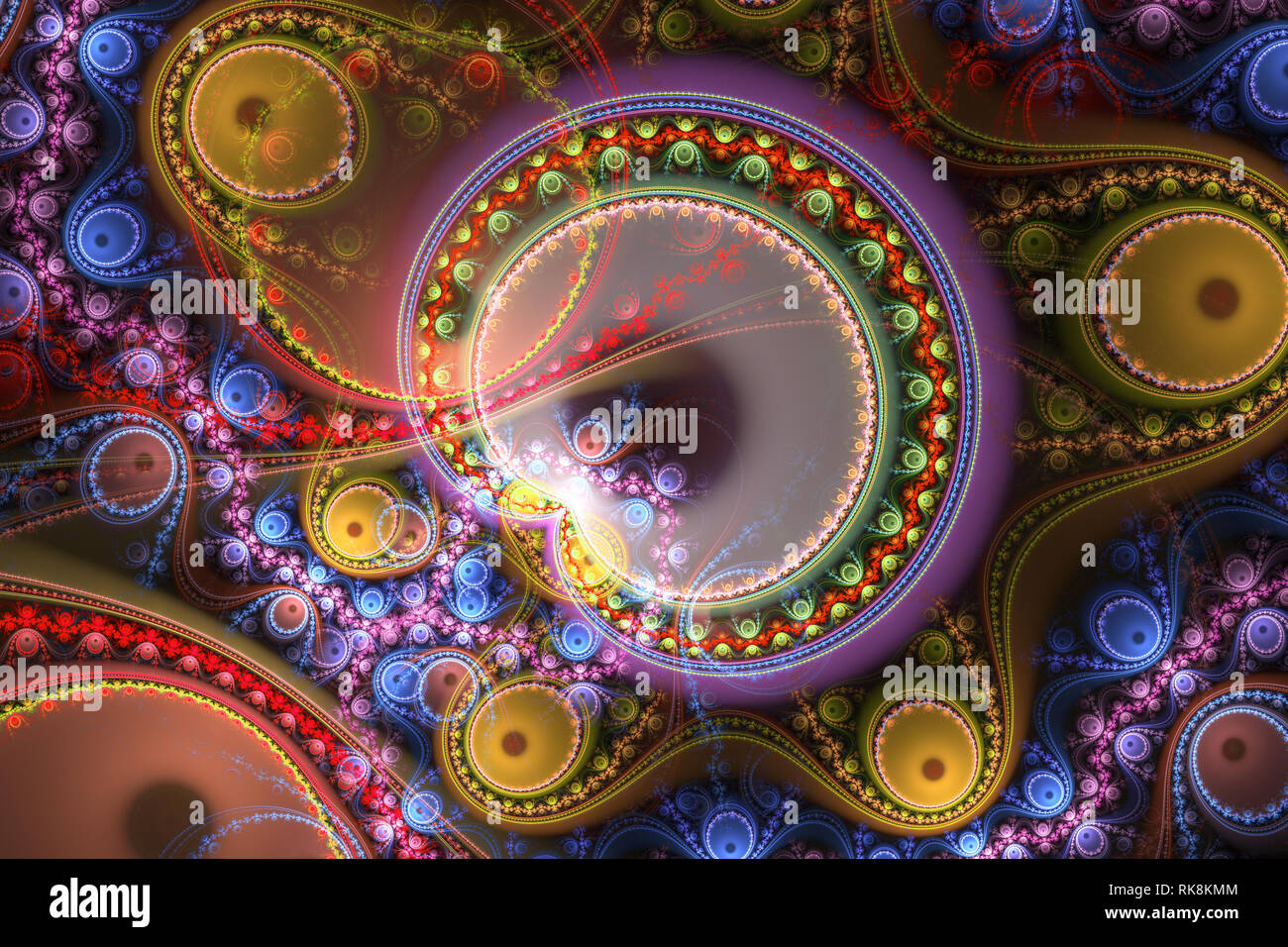 Animated Geometric fractal shape can illustrate daydreaming imagination ...