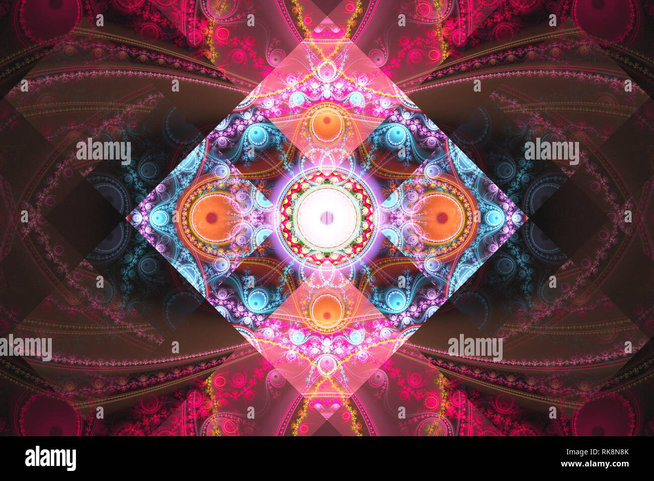 Animated Geometric fractal shape can illustrate daydreaming imagination ...