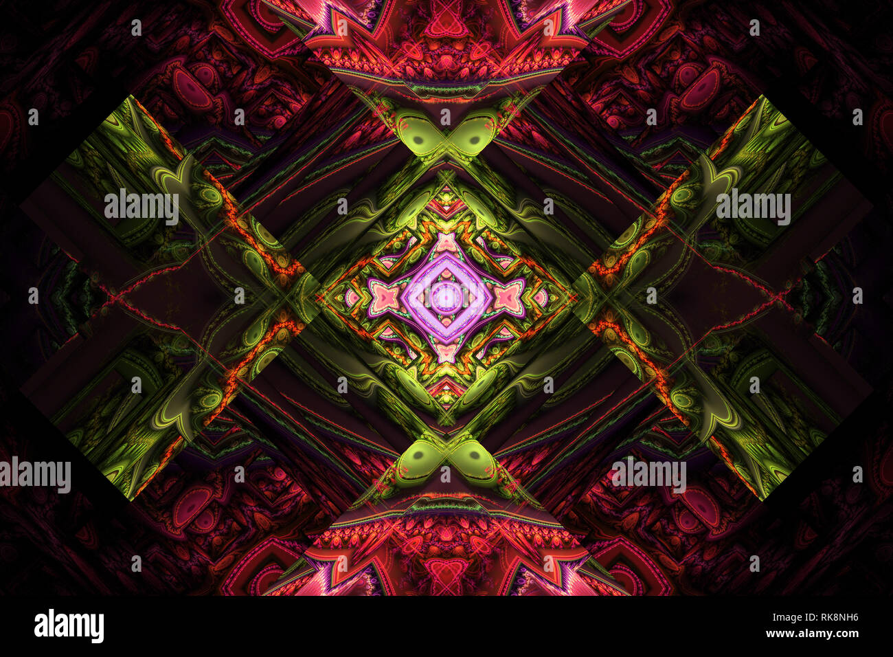 Animated Geometric fractal shape can illustrate daydreaming imagination ...