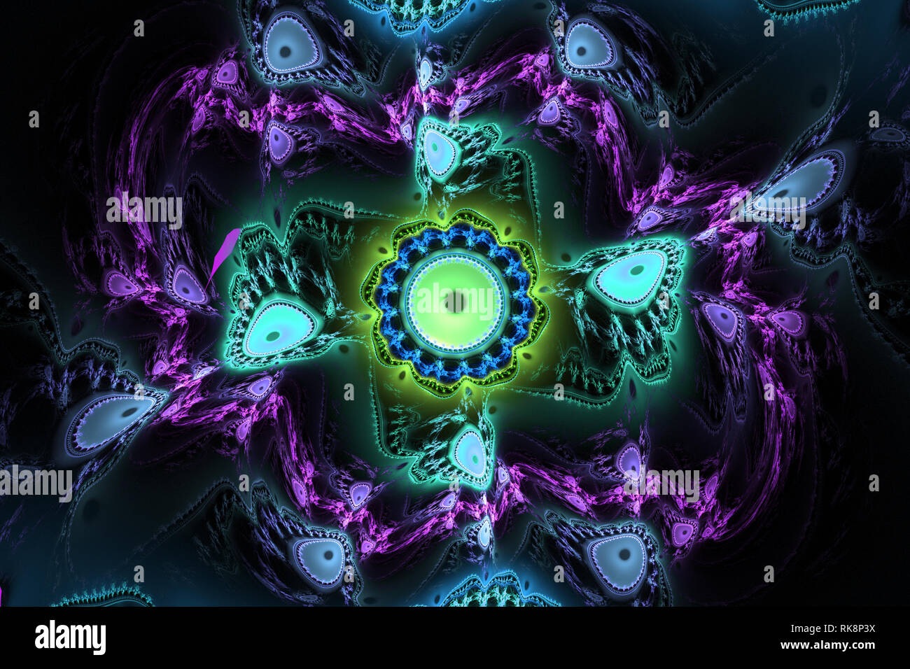 Animated Geometric fractal shape can illustrate daydreaming imagination ...