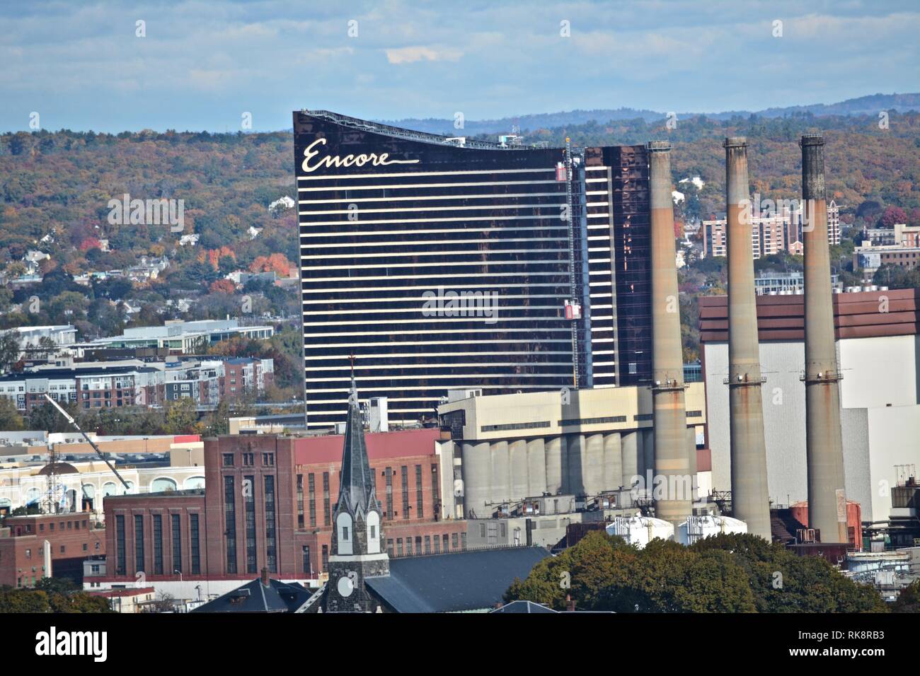 The controversial Wynn Everett Casino, Metro Boston, USA Stock Photo ...