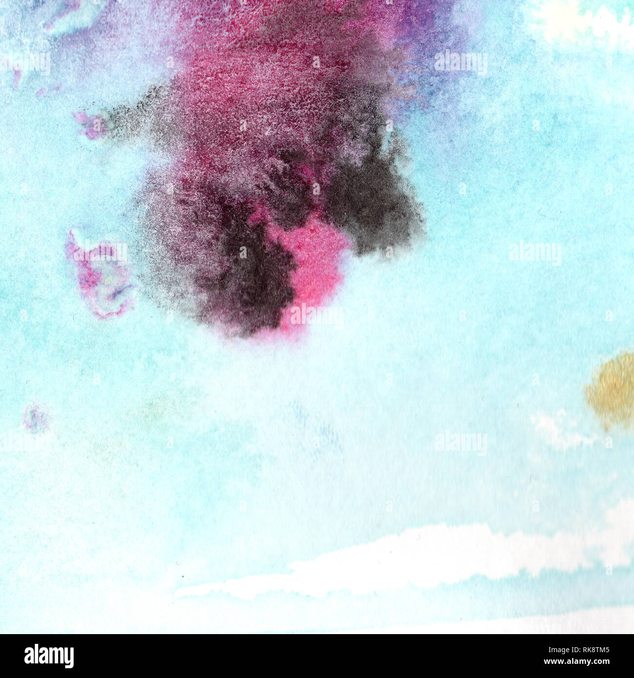 Abstract watercolor paper splash shapes isolated drawing. Illustration ...