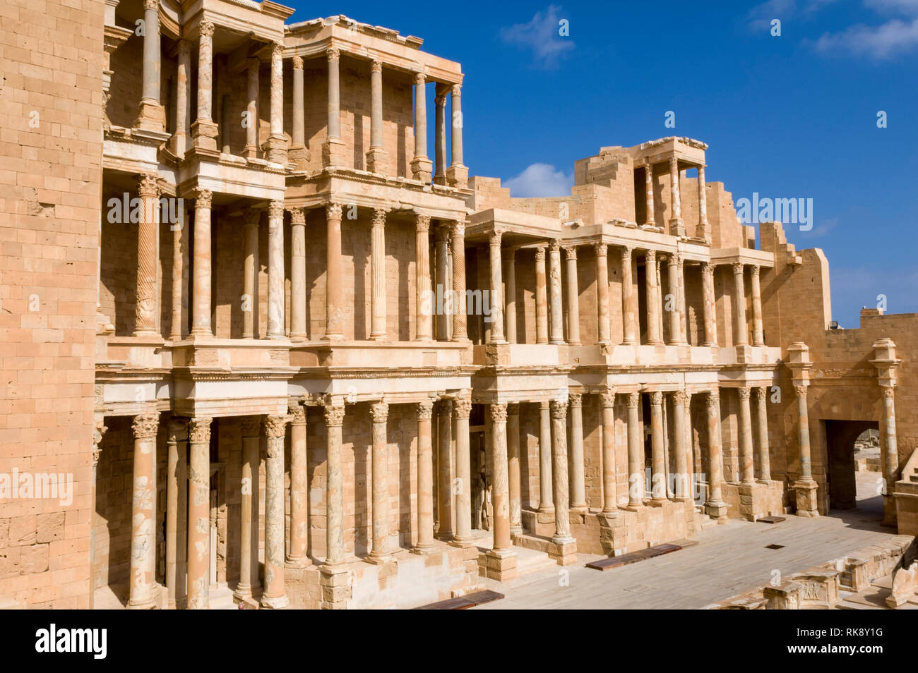 Archaeological Site of Sabratha, Libya - 10/31/2006: The Theatre of the ...
